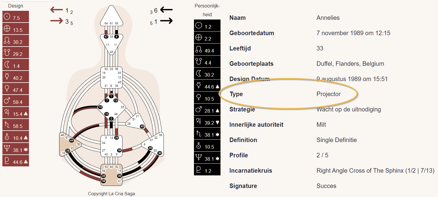 De 5 Human Design types - La Cria Saga